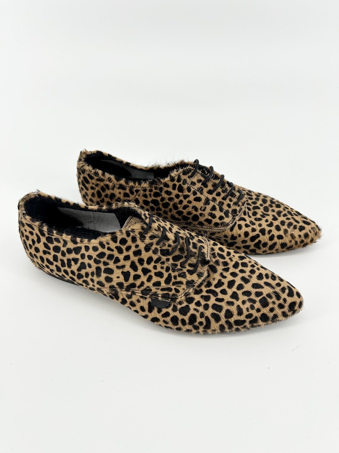Vintage Winklepicker Shoes in Leopard Print Pony Fur by Underground ...