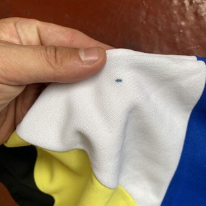 1970s 80s Adidas Made in Spain Blue and Yellow Spellout Sportswear Zip ...