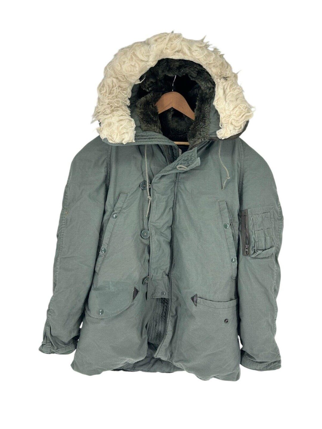 90s N3B Parka US Army Military N-3B Fur Hood Cold Weather 1992 Mens Large - Etsy