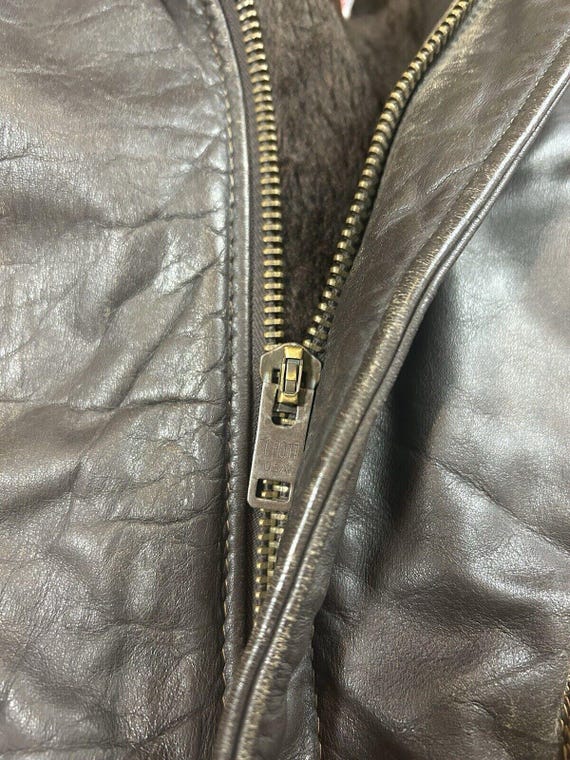 Schott Leather A2 Jacket Brown bomber USAF pilot zip … - Gem