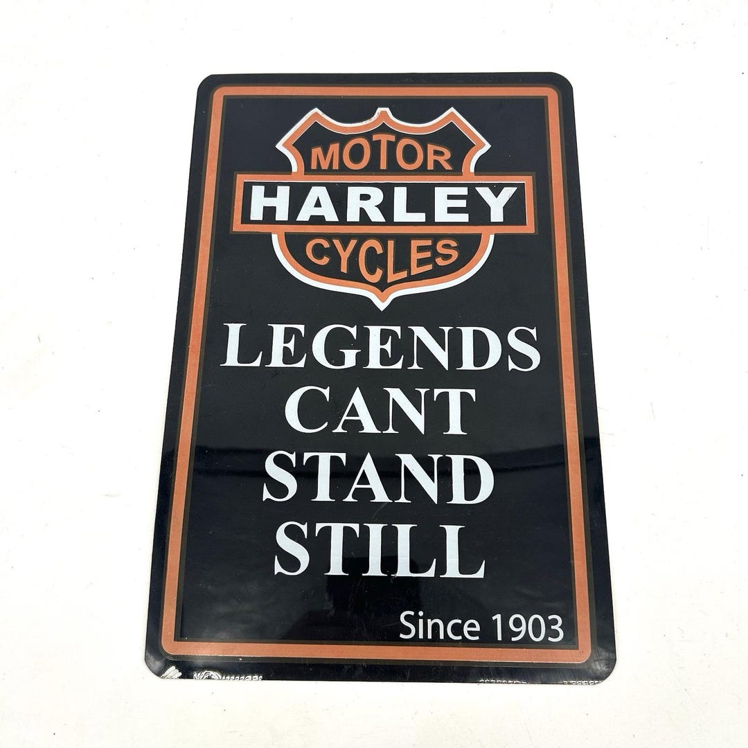 Vintage Harley Davidson Vinyl Sign Motorbike Motorcycle Decor 11.75'' X ...