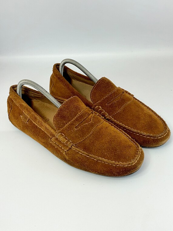 PRL Polo Ralph Lauren Brown Suede Slip on Driving Shoes Loafer - Etsy