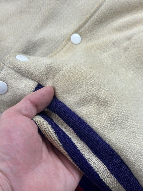 1950s 60s Varsity letterman wool jacket Lasley knitti… - Gem