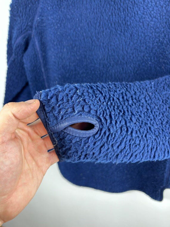 1970s Helly Hansen deep pile fleece Blue zip sherpa h… - Gem