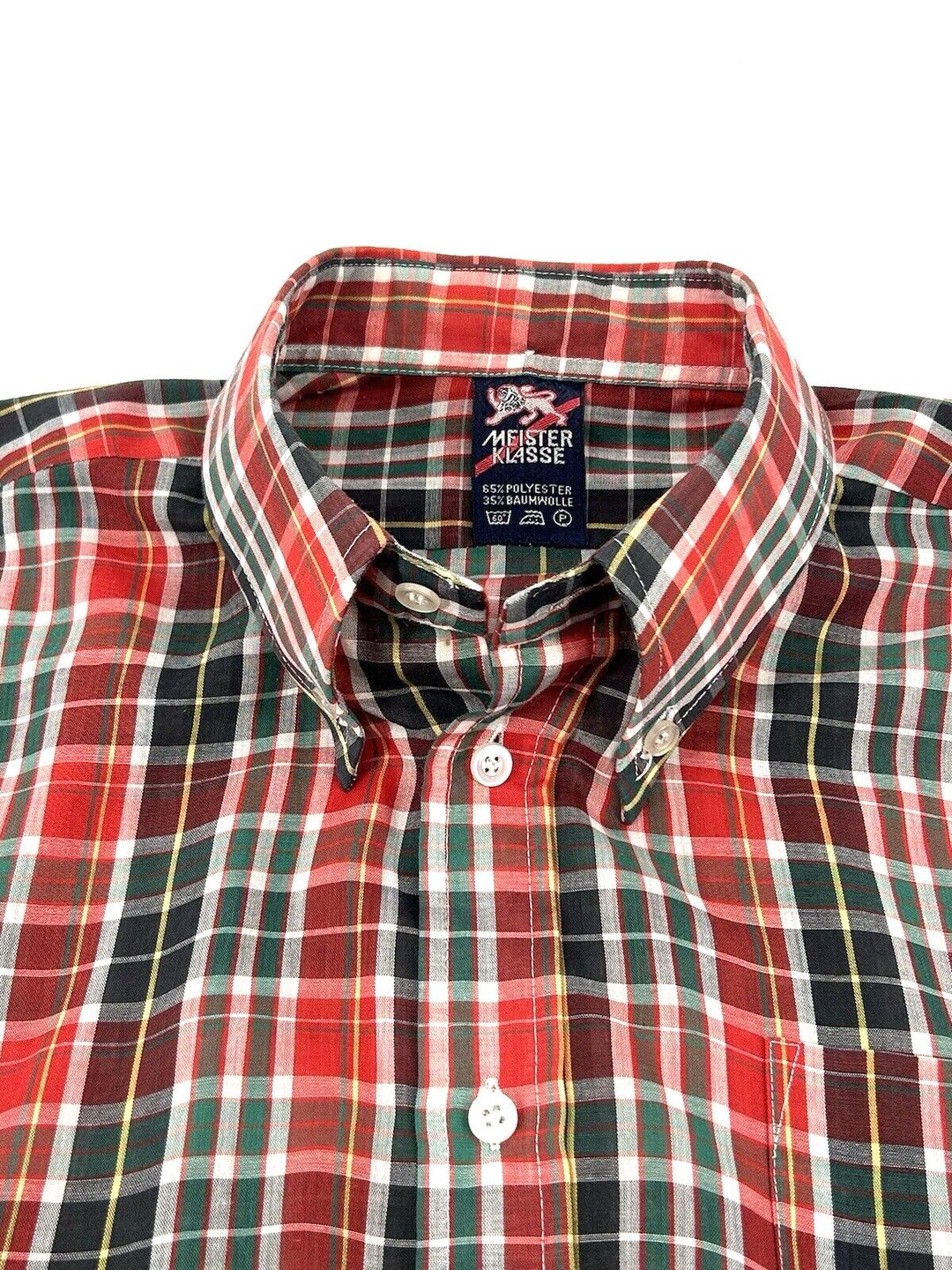 1960s Button Down Shirt Red Check 70s Suedehead Skinhead Mod Mens XL - Etsy