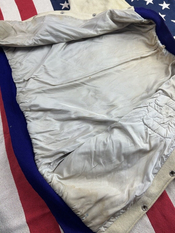 1950s 60s Varsity letterman wool jacket Lasley knitti… - Gem