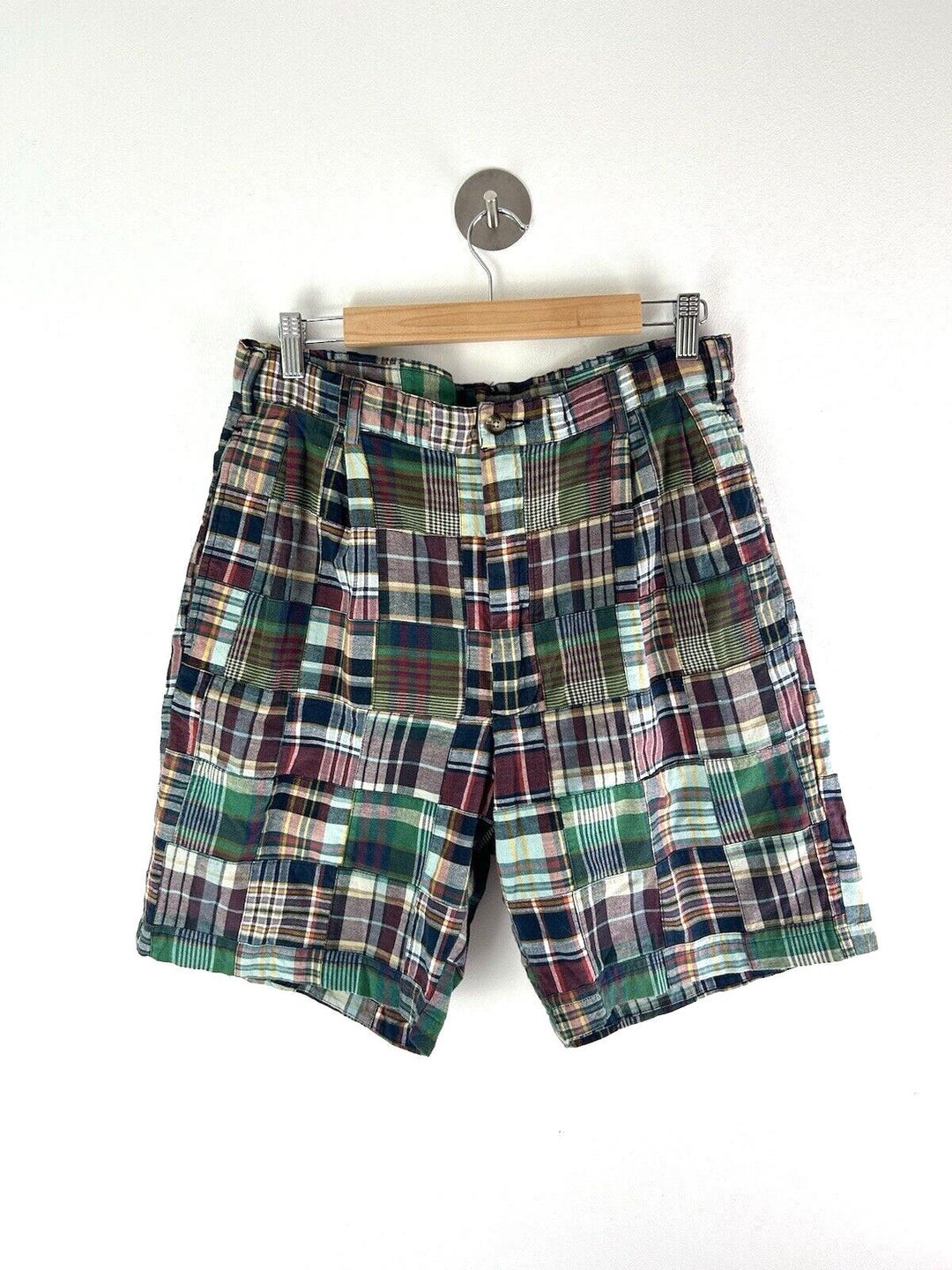 Jos A Bank Madras Check Patchwork Shorts Ivy League Preppy Mens Medium ...