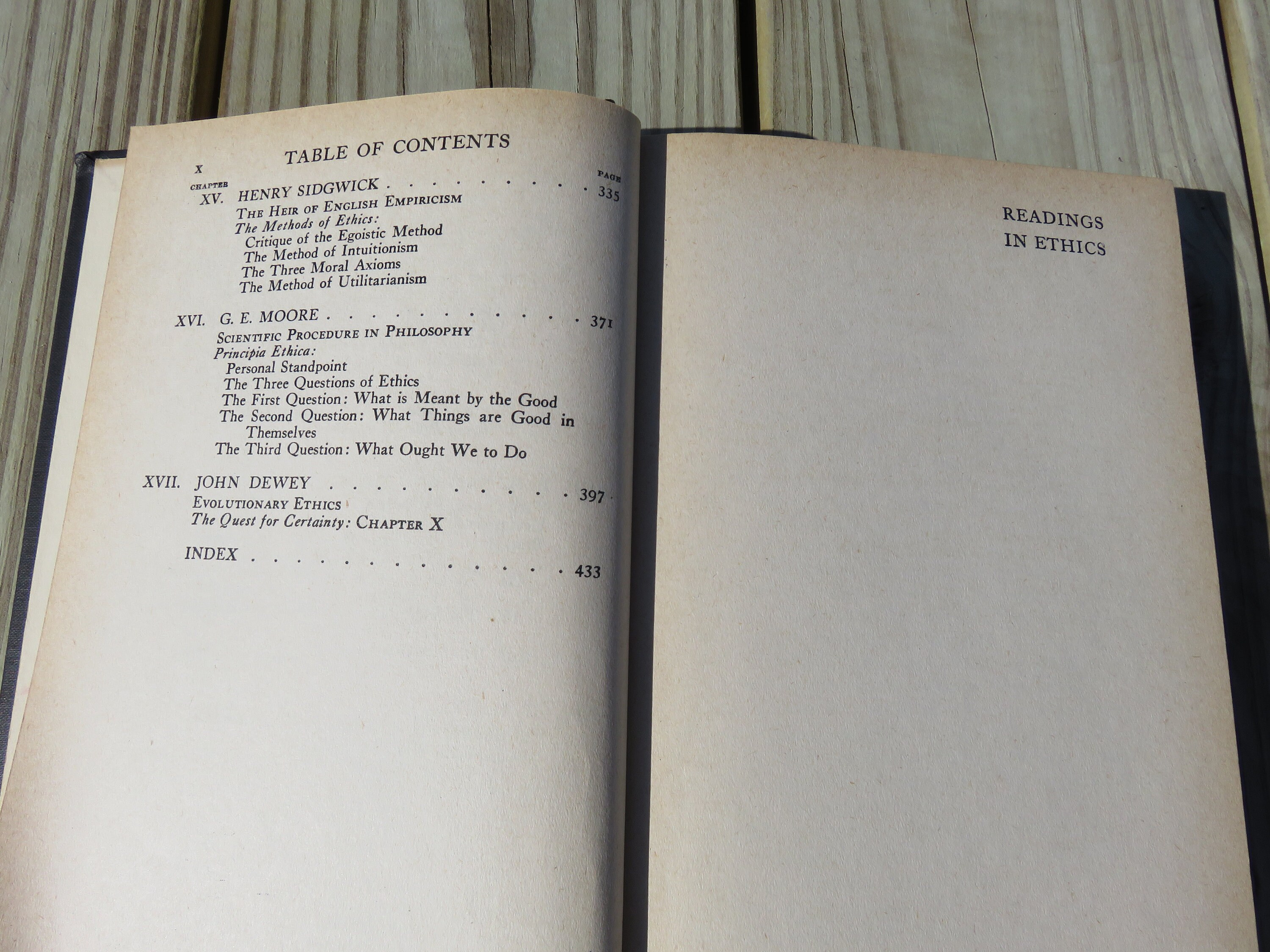 Reading in Ethics, Clark and Smith, Second Edition 1935 // Vintage Dark ...