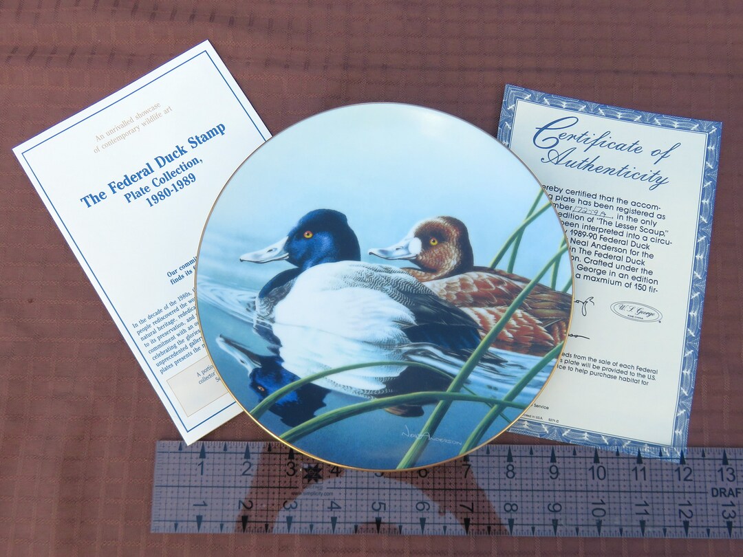 Federal Duck Stamp Plate Collection 1991 the Lesser Scaup // Decorative ...