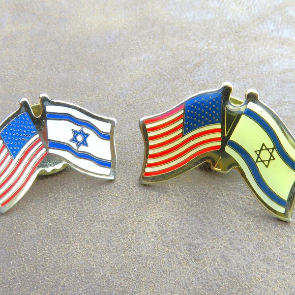 American Flag and Israeli Flag Lapel Pin - Etsy