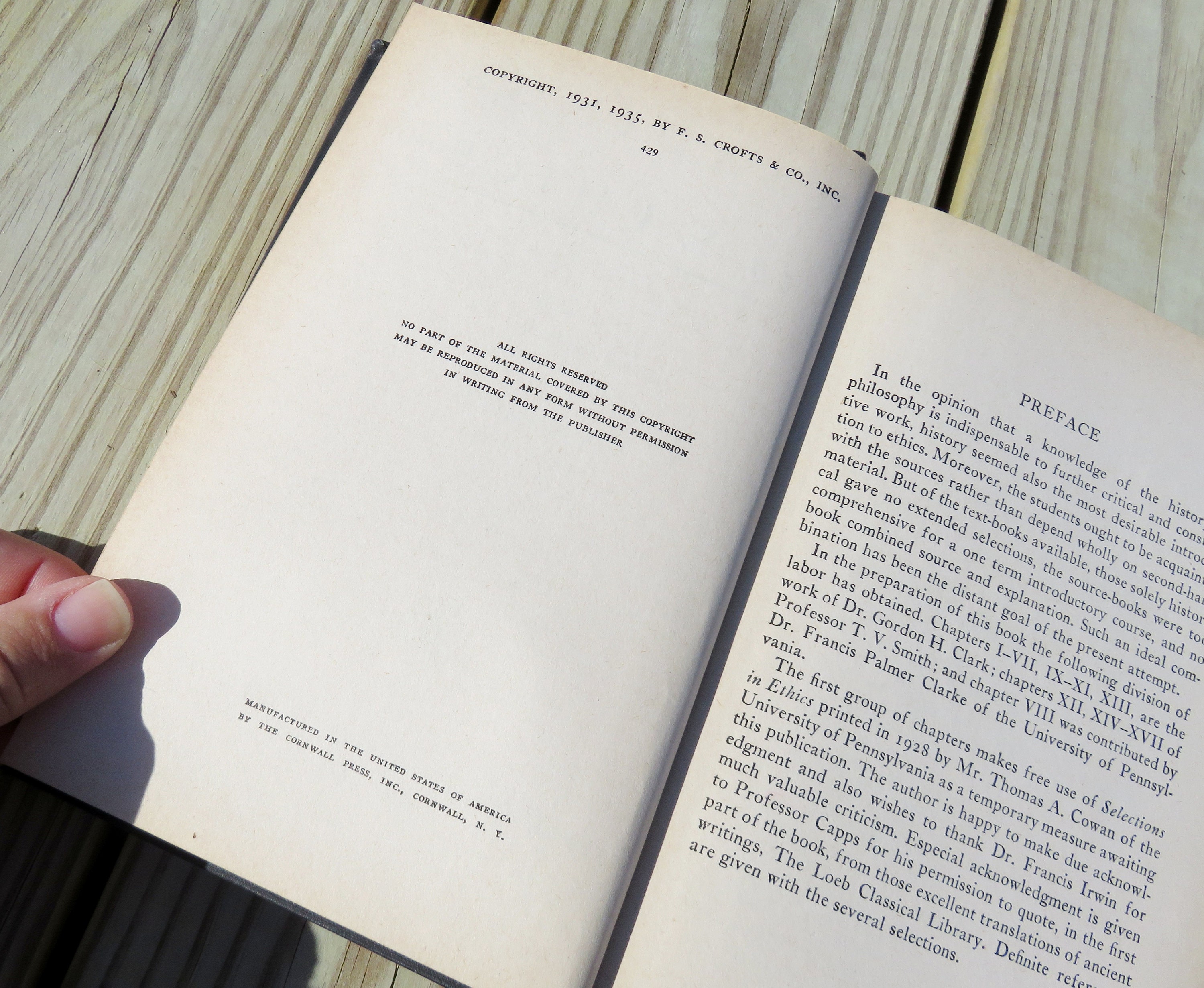 Reading in Ethics, Clark and Smith, Second Edition 1935 // Vintage Dark ...