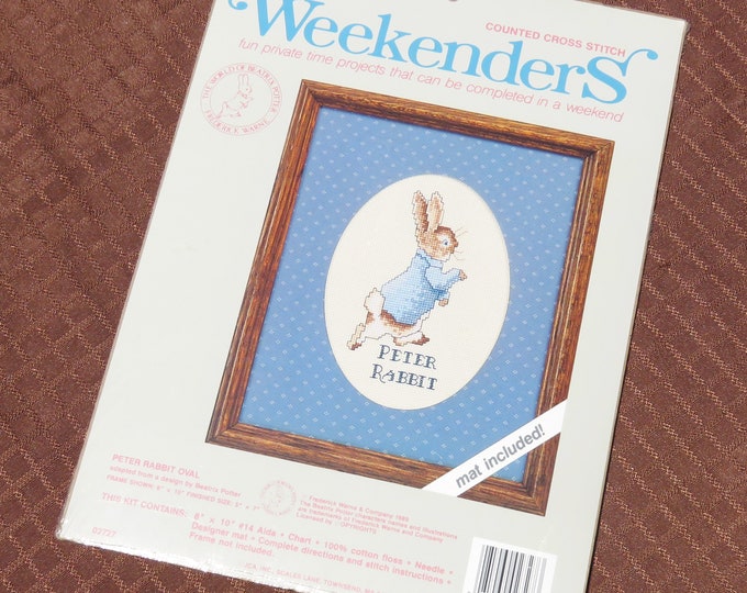 Vintage Beatrix Potter Peter Rabbit Cross Stitch Pattern and Kit ...