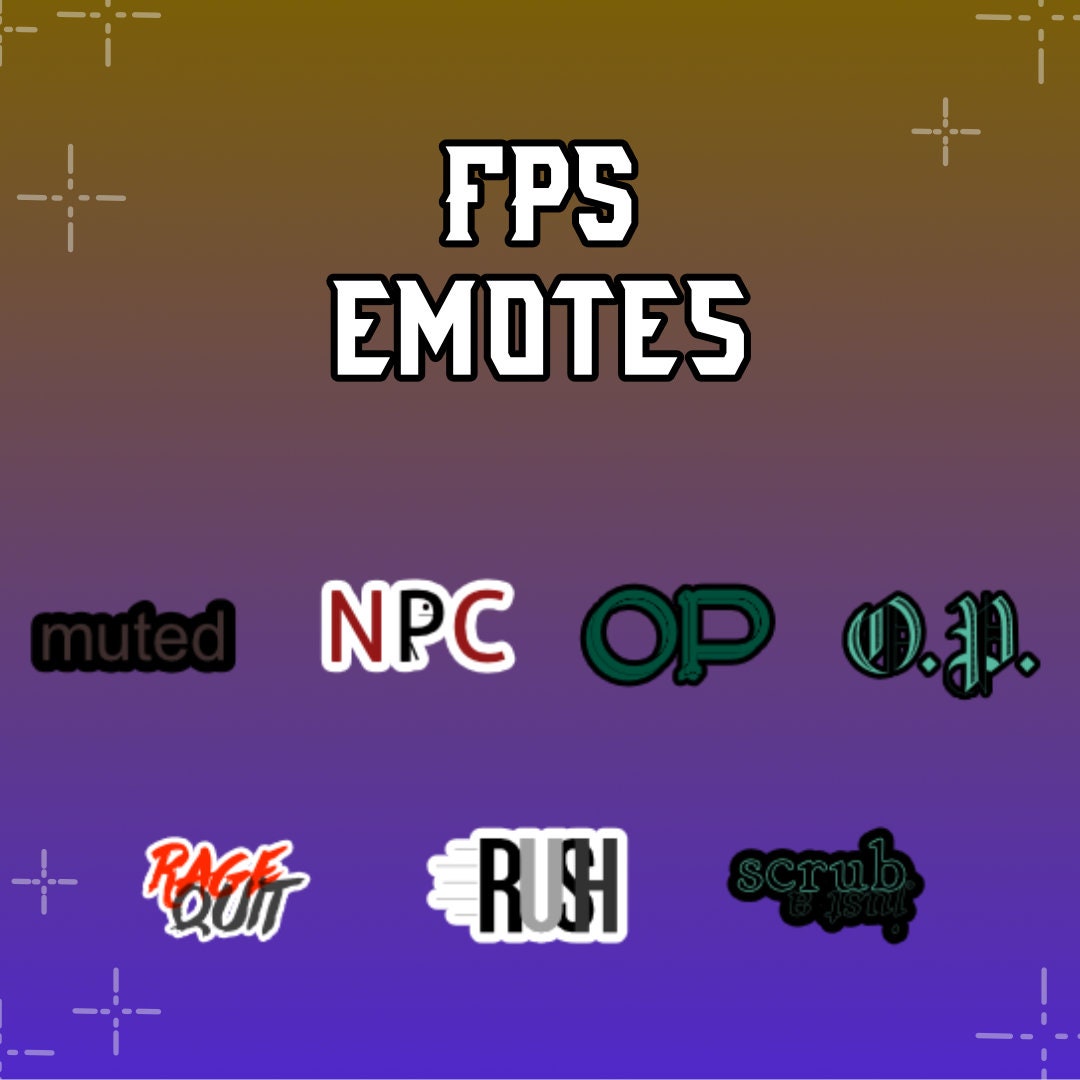 20 FPS Emotes for Twitch and Discord Text Chat Emojis Streamer Emoji ...
