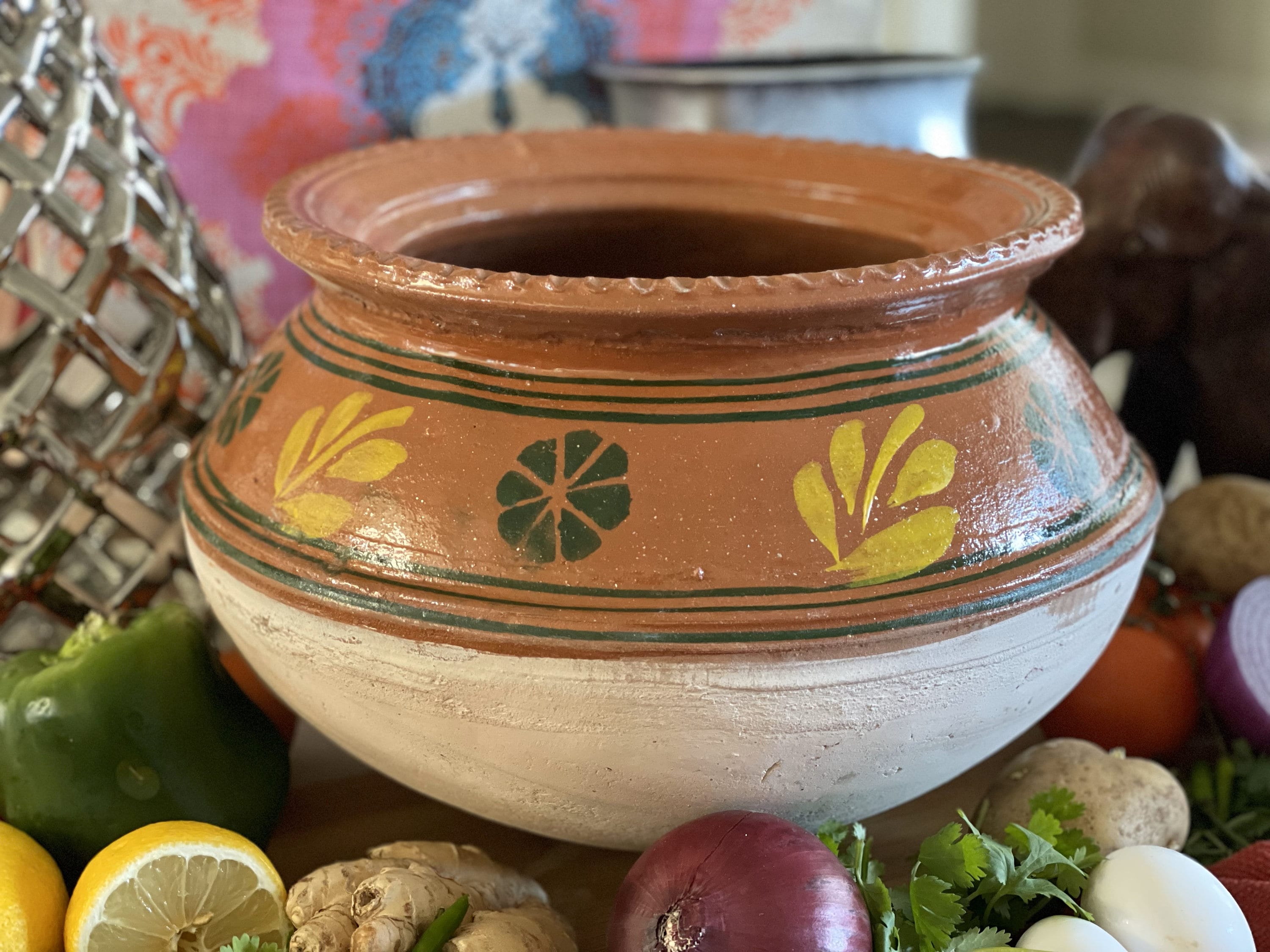 13"x11"large HAANDI (clay Pot) Indian Traditional Clay Pot - for ...