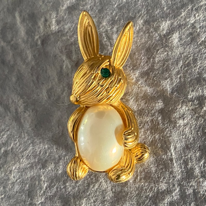Rabbit Brooch - Etsy UK