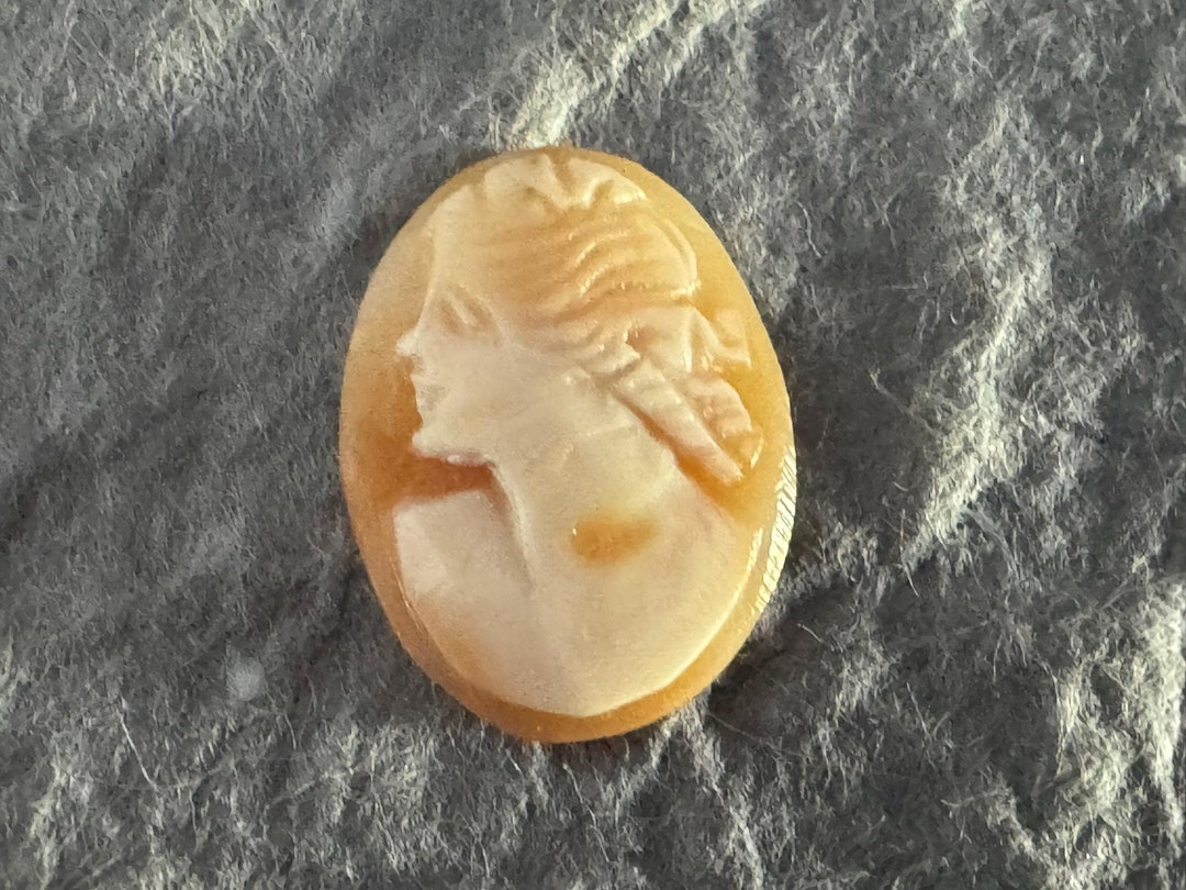 Vintage 20.5x16 Mm Loose Real Shell Cameo, Small Cameo, Left Facing ...