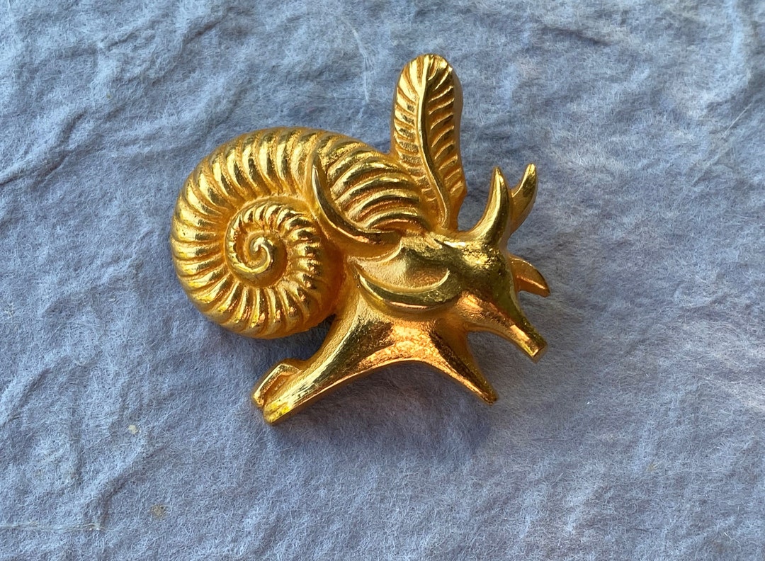 ARTHUS BERTRAND Ram Brooch Vintage French Designer Signed AB Edit Paris ...