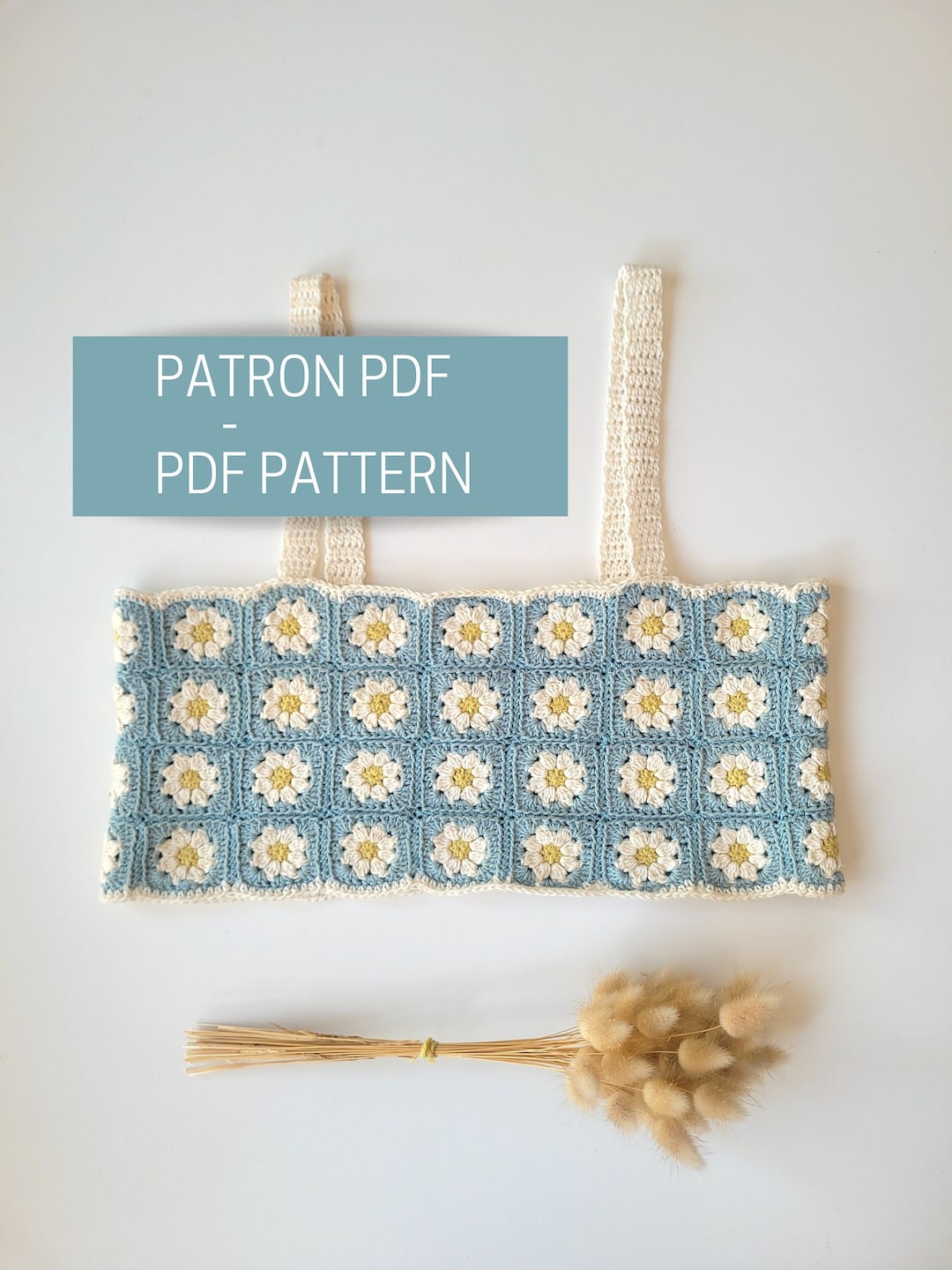 Crochet Granny Square Crop Top Pattern Pdf Tutorial To Crochet A