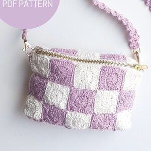 Tuto sac banane en crochet, patron pour sac banane en granny squares au ...