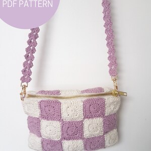 Tuto sac banane en crochet, patron pour sac banane en granny squares au ...