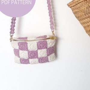 Tuto sac banane en crochet, patron pour sac banane en granny squares au ...