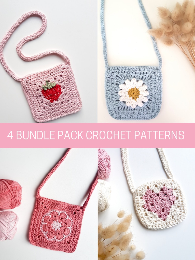 4 Bundle Pack Crochet Patterns Tutorials to Crochet Small - Etsy