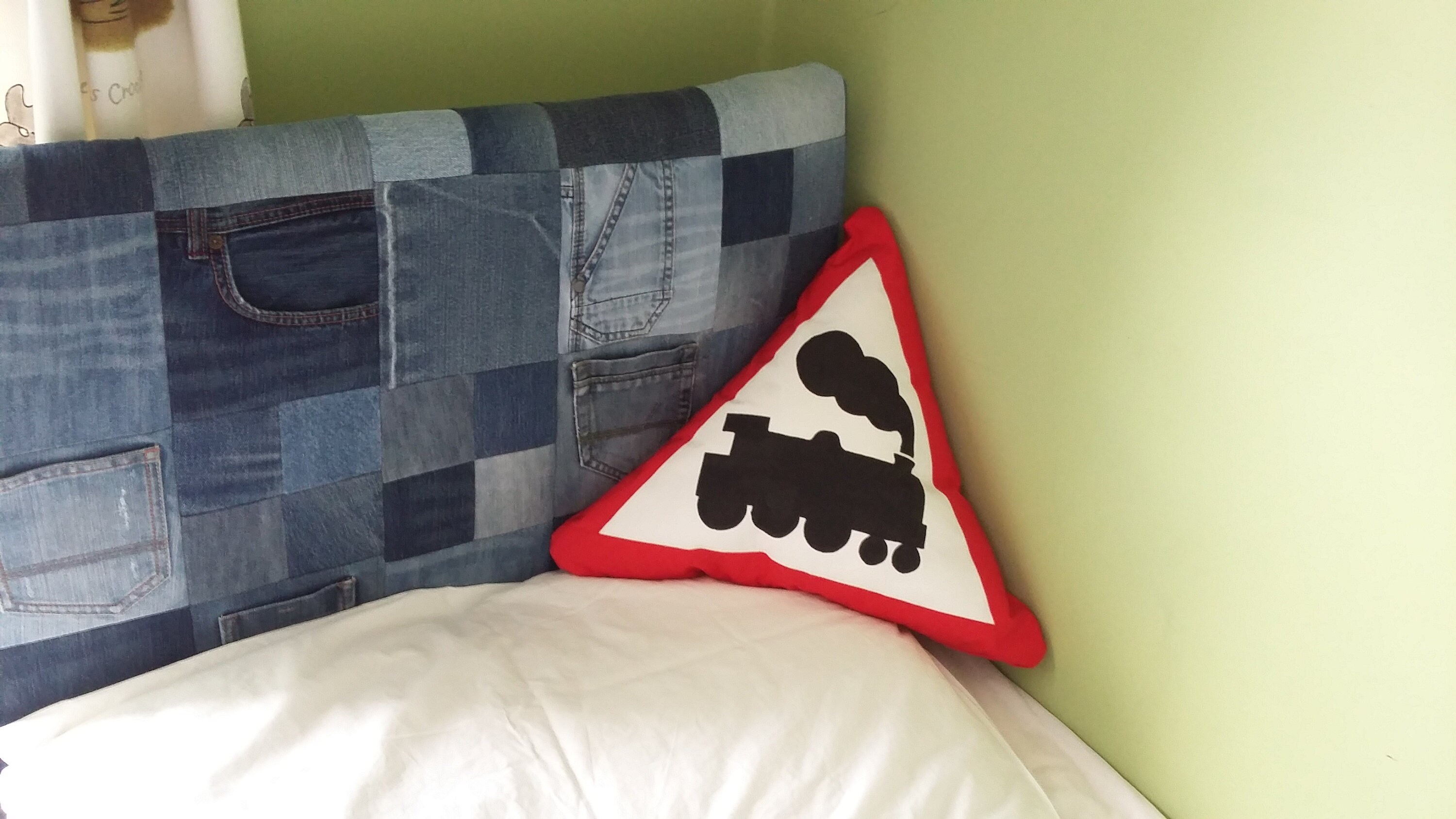 Train Road Sign Cushion Boys Bedroom Girls Bedroom Train | Etsy
