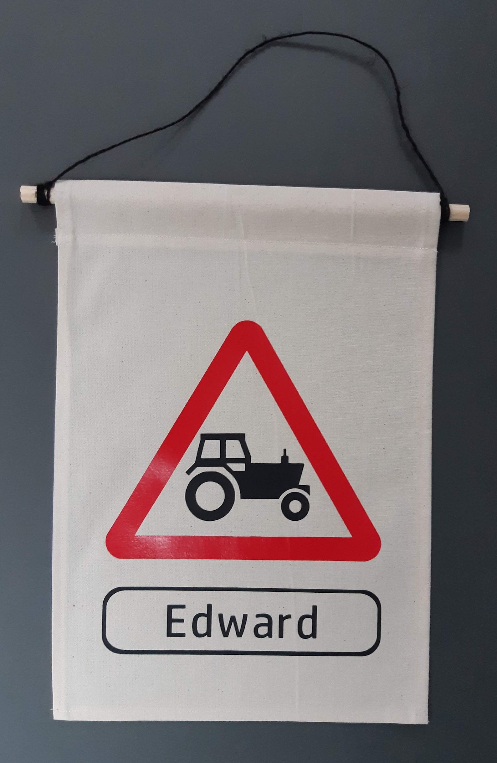 Personalised Tractor Road Sign Banner Wall Hanging | Etsy