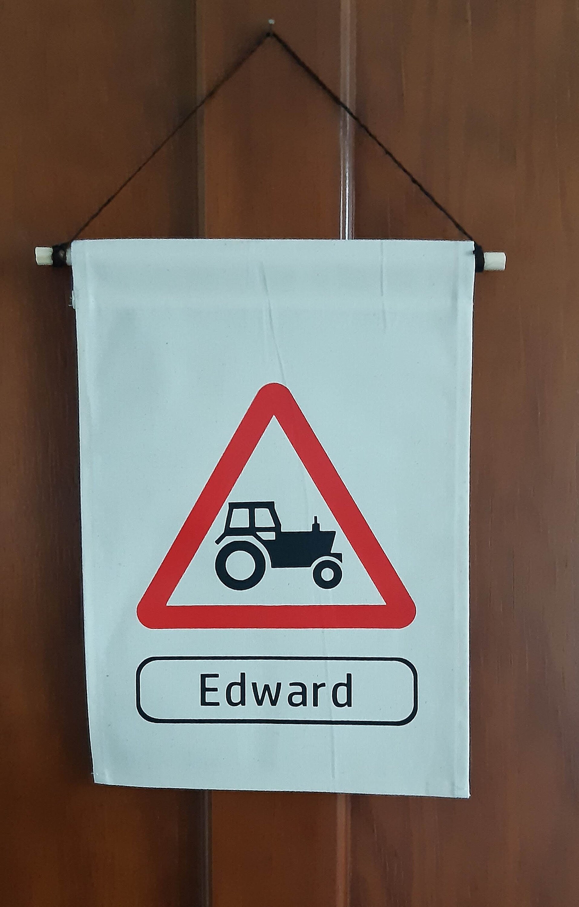 Personalised Tractor Road Sign Banner Wall Hanging | Etsy