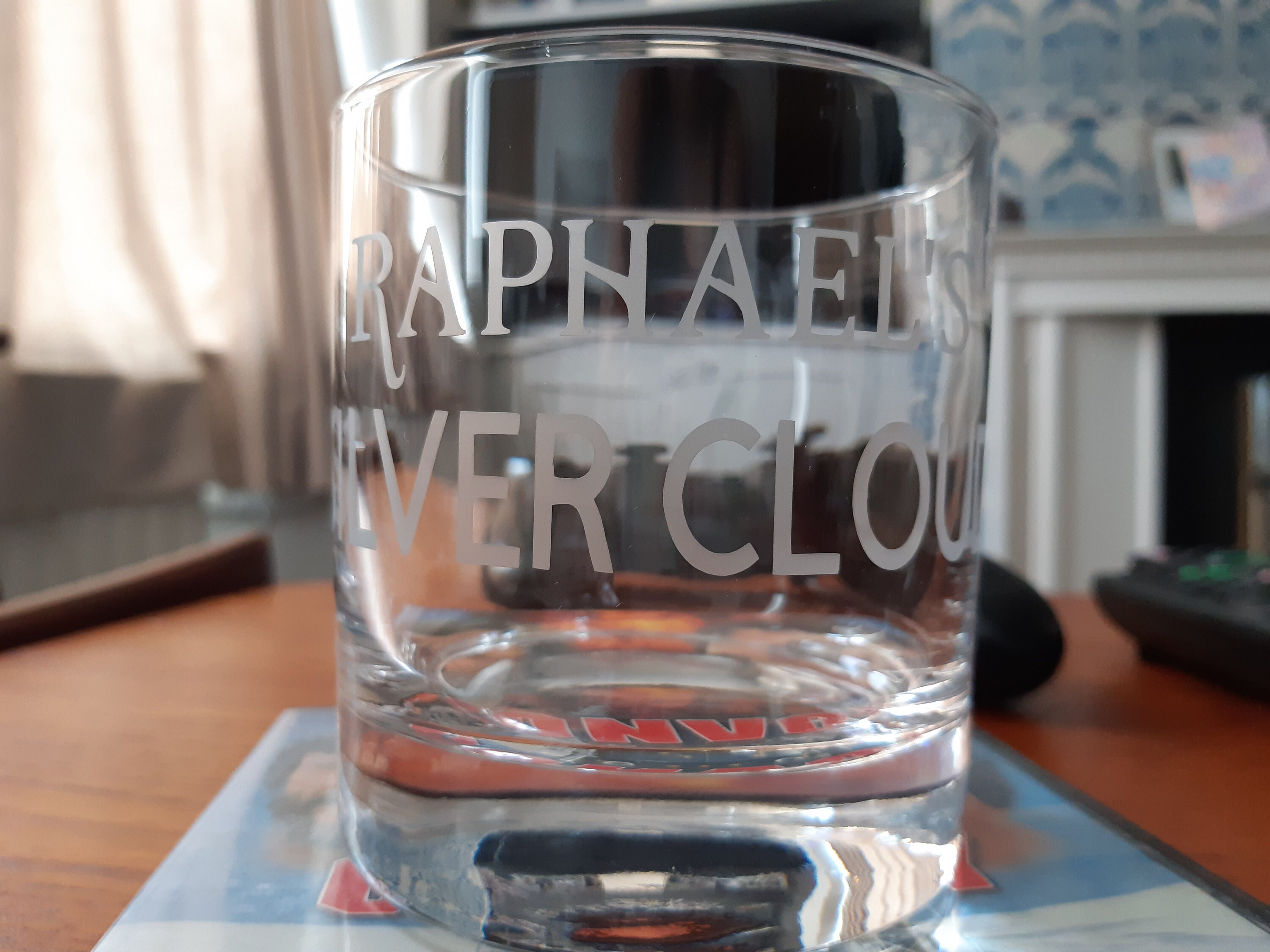 Convoy Inspired Raphael's Silver Cloud Etched Tumbler Glass ...