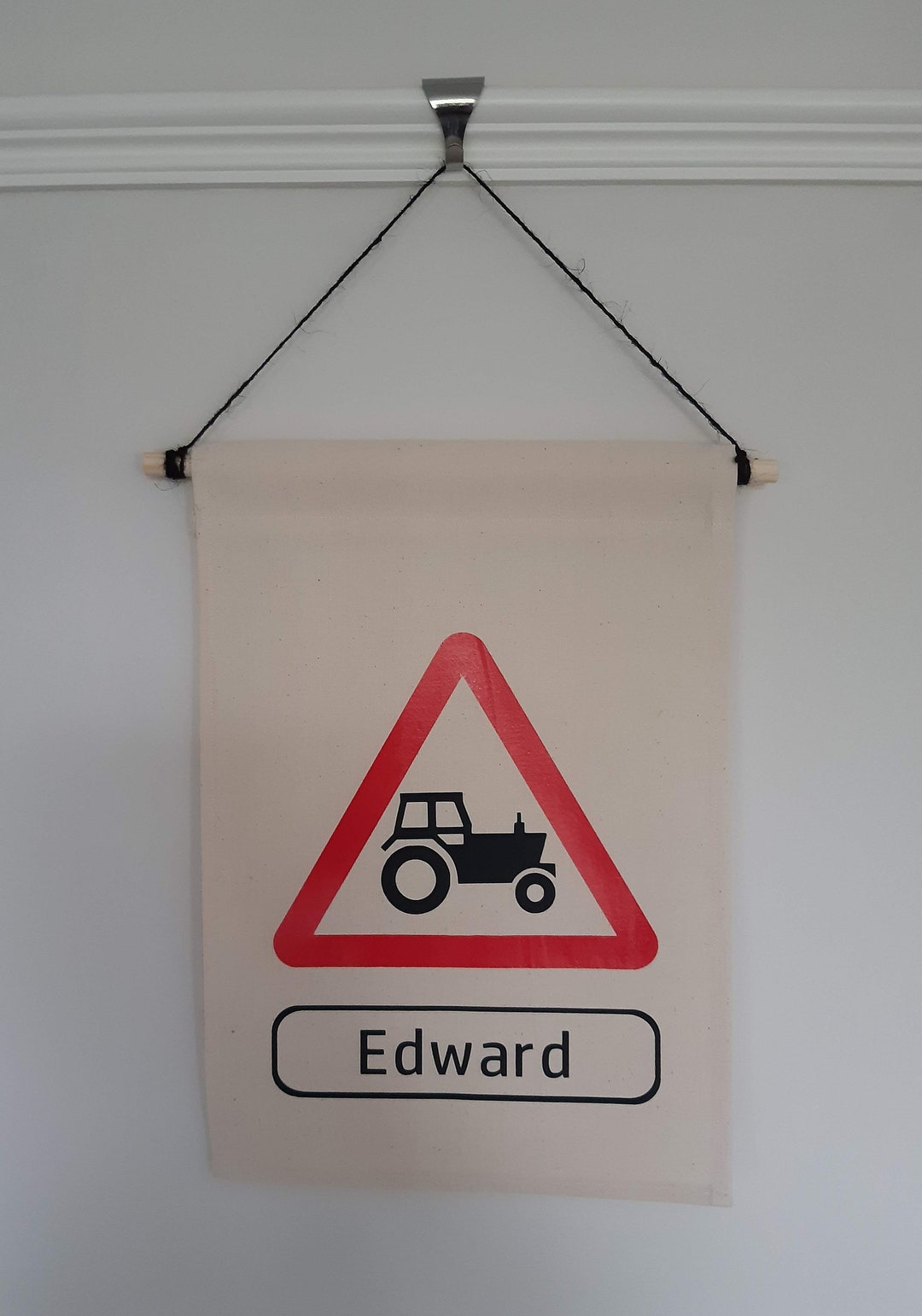 Personalised Tractor Road Sign Banner Wall Hanging - Etsy