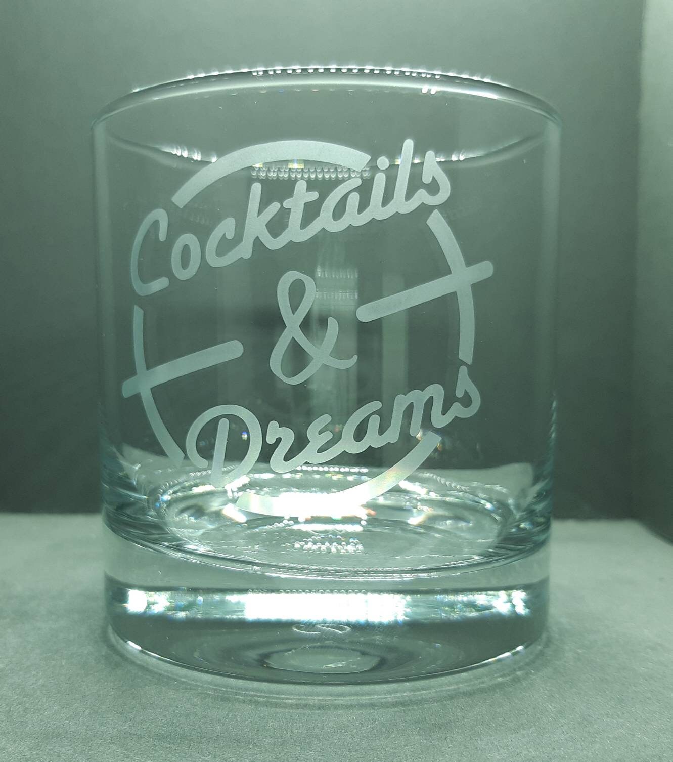 Cocktail Inspired Cocktails & Dreams Etched Tumbler Glass ...