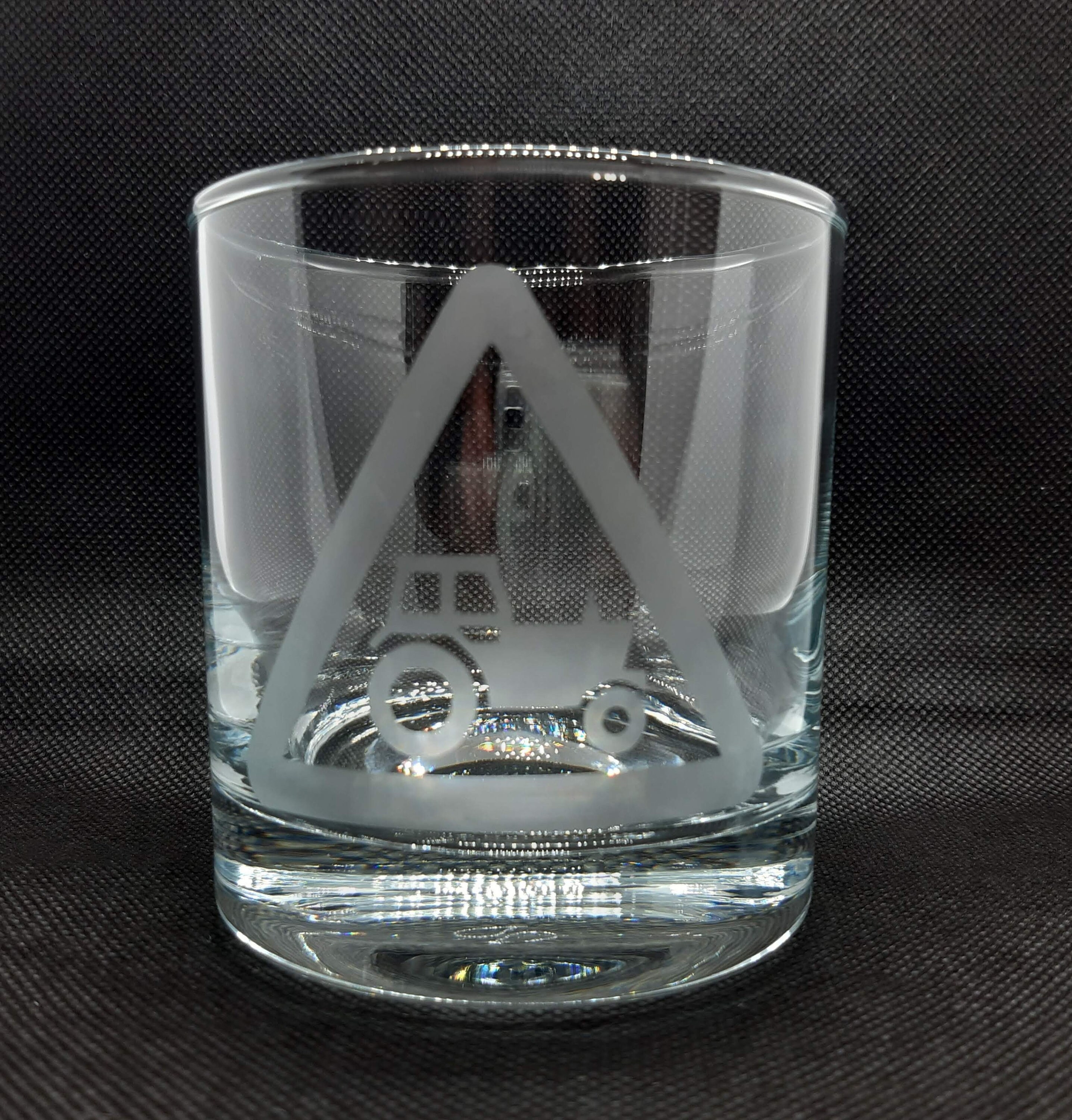 Personalised Tractor Road Sign Etched Tumbler Glass Etsy UK
