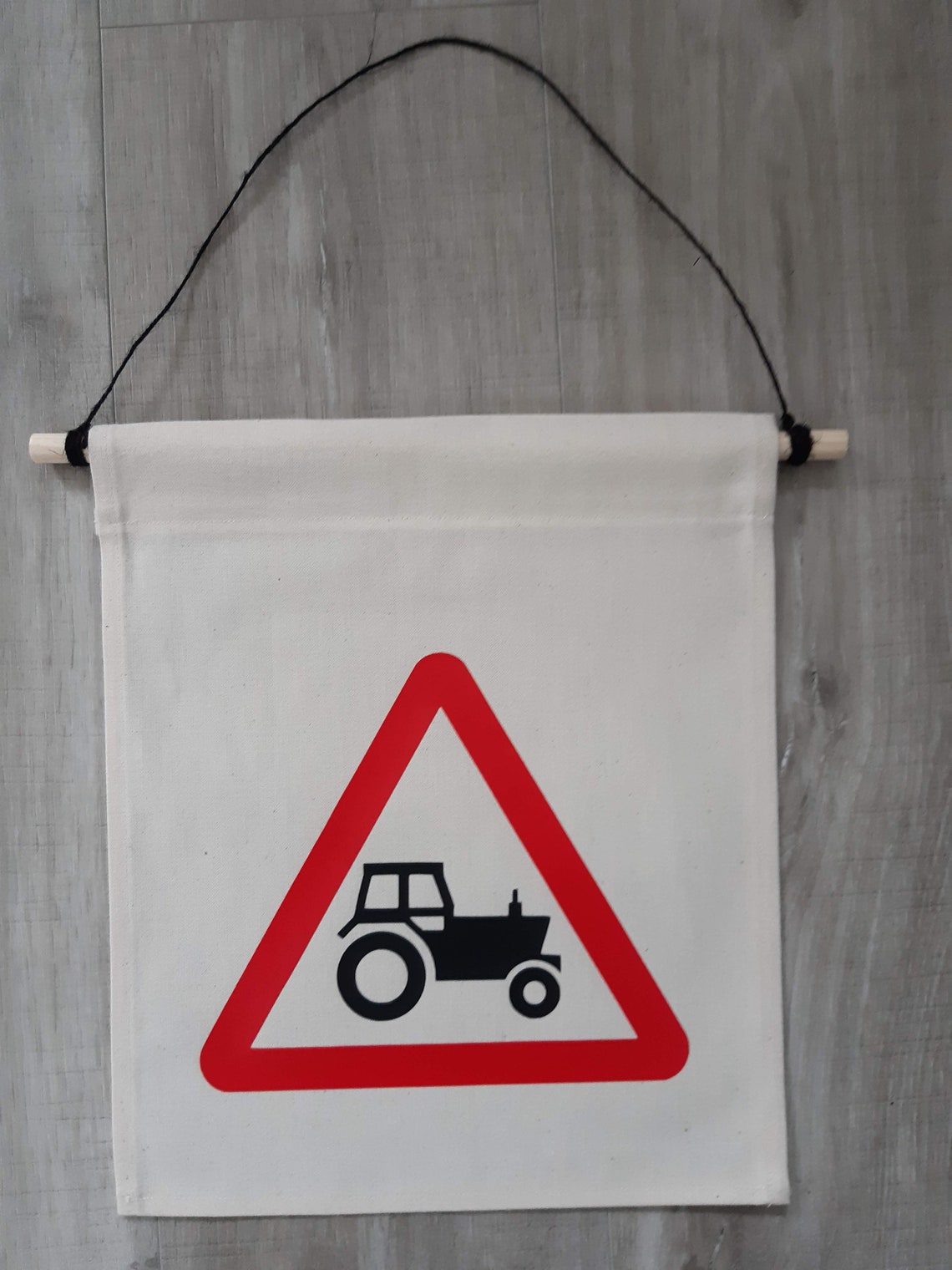 Tractor Road Sign Banner Wall Hanging - Etsy Ireland