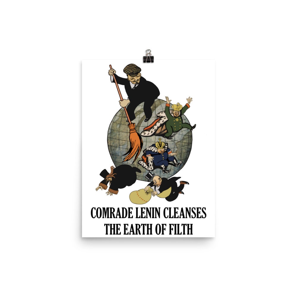 Comrade Lenin Cleanses the Earth of Filth Translated Soviet | Etsy