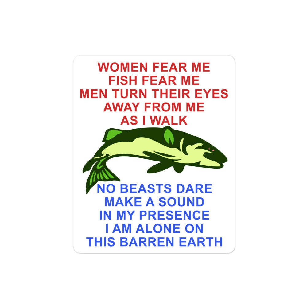 Women Fear Me Fish Fear Me Men Turn Their Eyes Fishing - Etsy