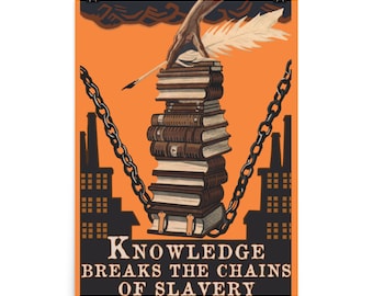 Soviet Literacy Poster | Etsy