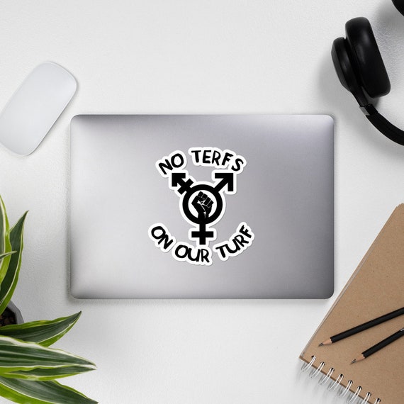 No Terfs on Our Turf LGBTQ Transgender Sticker | Etsy