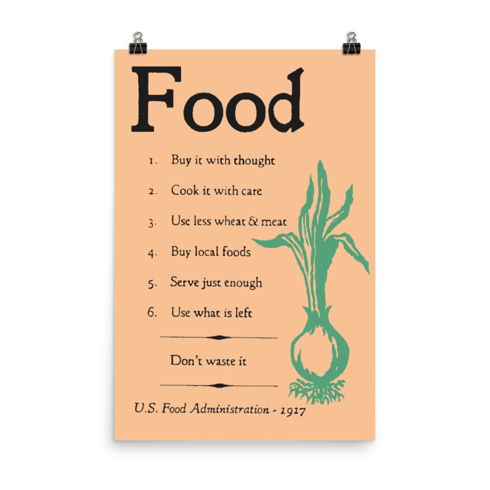 Food WW1 Rationing Poster World War 1 Propaganda Cooking - Etsy