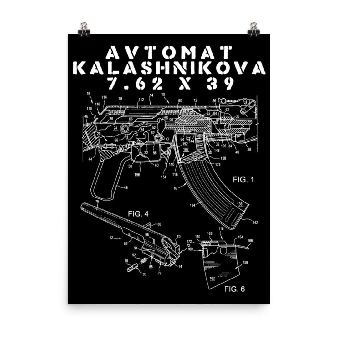 Avtomat Kalashnikova Blueprint AK47, Mikhail Kalashnikov, Guns ...