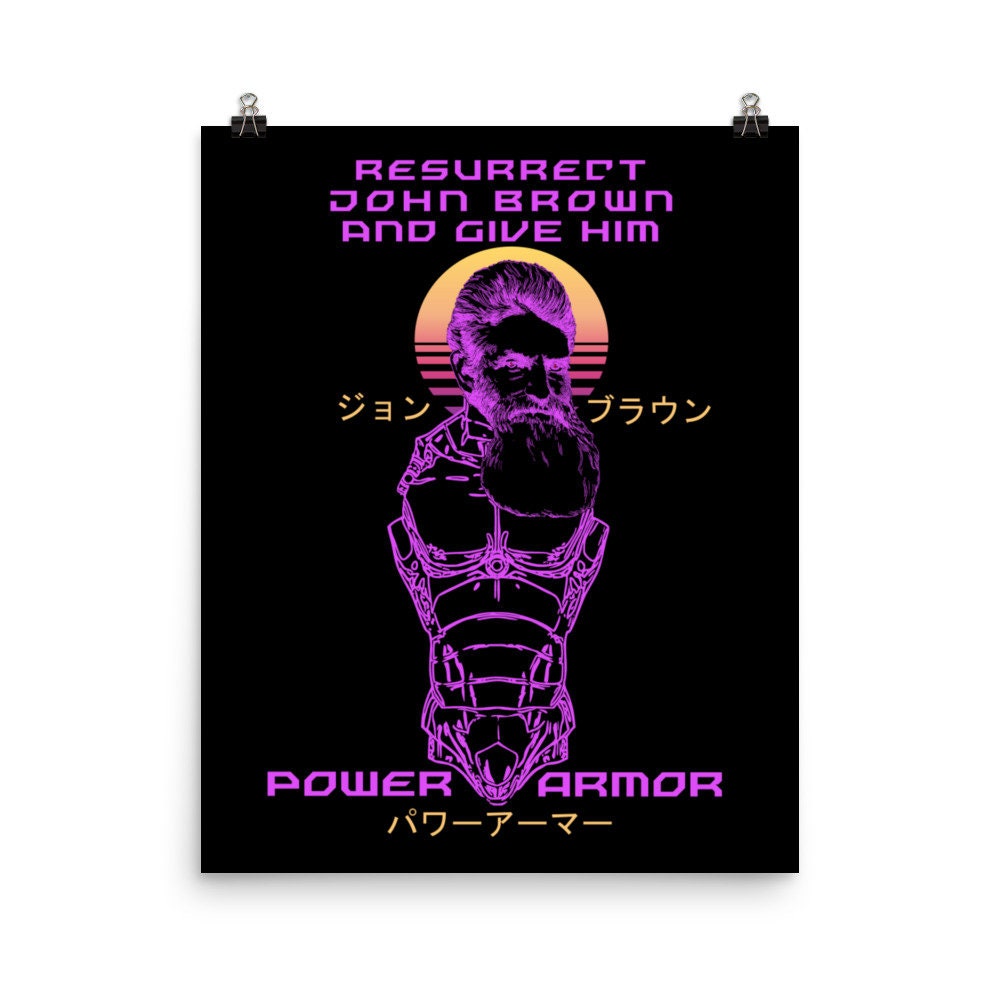 Resurrect John Brown And Give Him Power Armor Vaporwave | Etsy