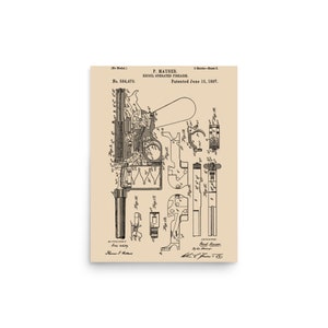 Mauser C96 Broomhandle Patent - Blueprints, Schematics, Gunsmith Poster ...