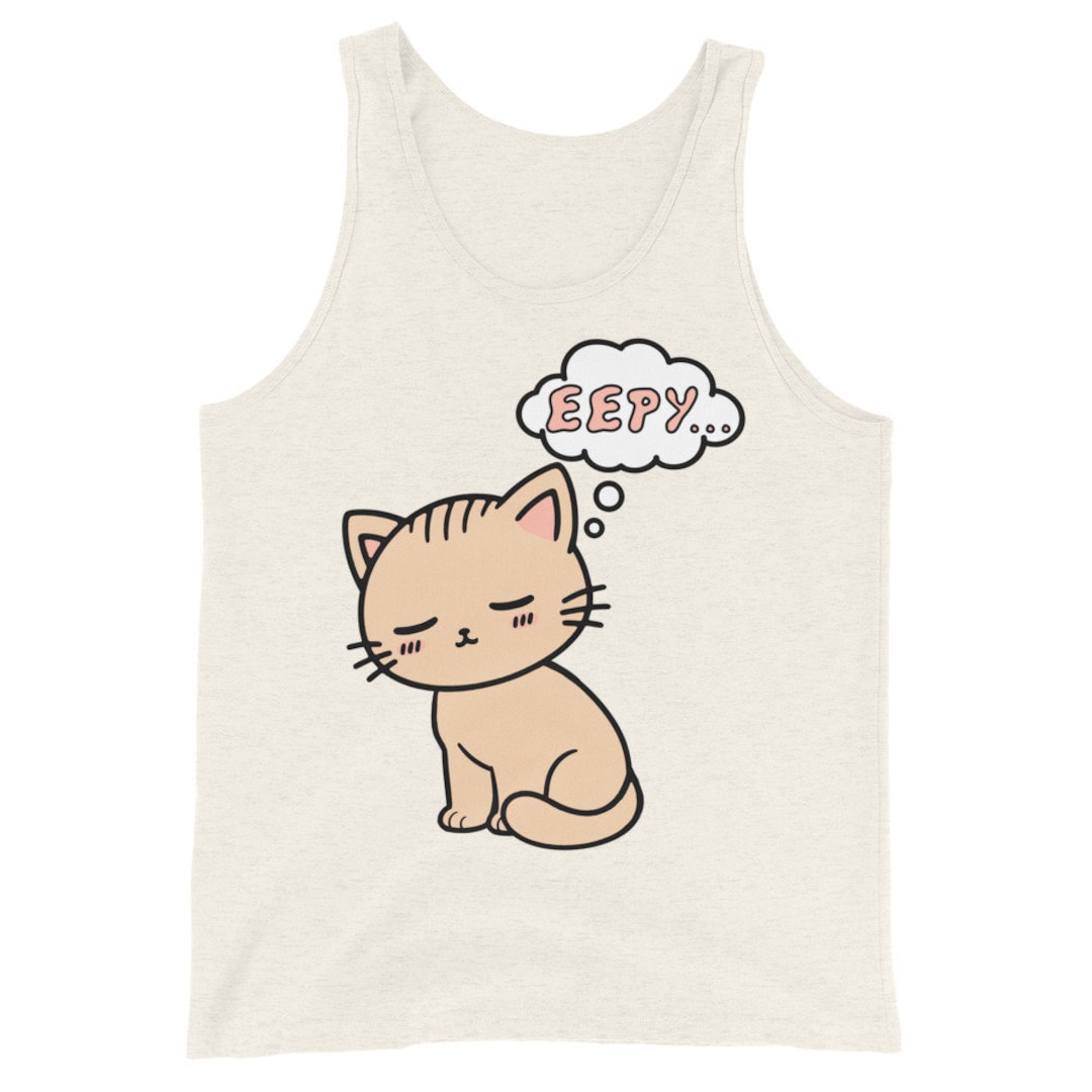 Eepy Cat - Cute Sleepy Kitten Meme Tank Top - Etsy