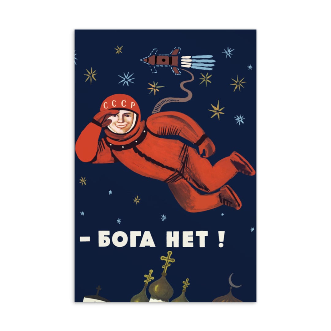 No God up Here Transparent - Refinished, Soviet Cosmonaut Propaganda ...
