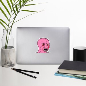 Pink Wojak Seething - Meme, Angry Sticker - Etsy