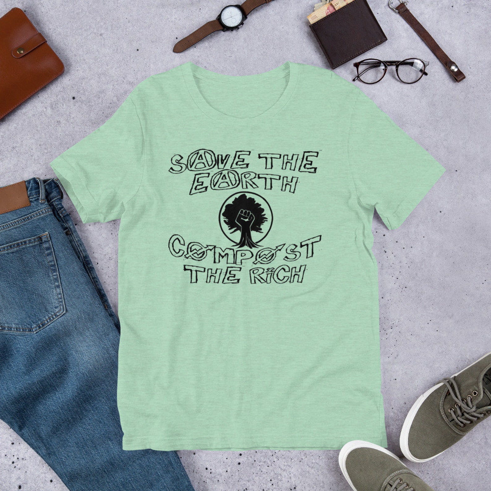 Save the Earth, Compost the Rich - Climate Change T-shirt - Etsy
