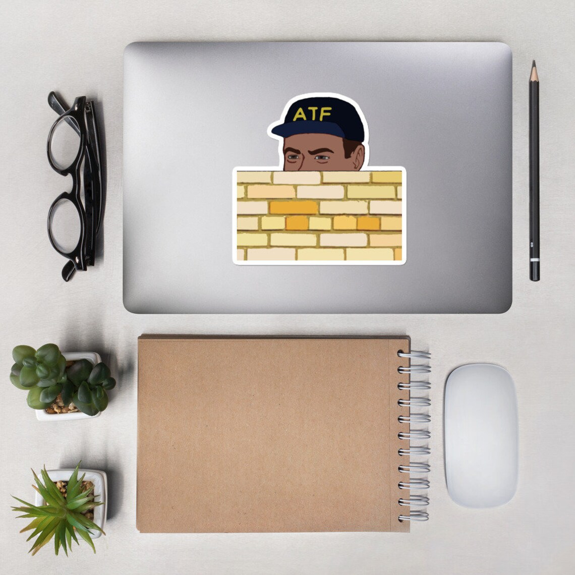 ATF Guy Fence Peeking Meme Gun Rights Sticker | Etsy