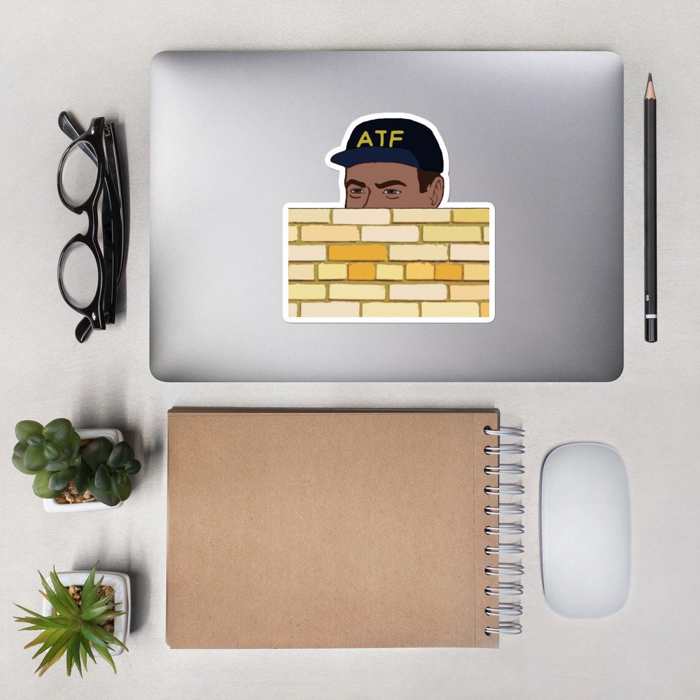 ATF Guy Fence Peeking Meme Gun Rights Sticker - Etsy Nederland