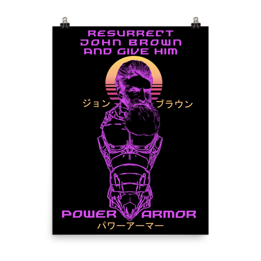 Resurrect John Brown And Give Him Power Armor Vaporwave | Etsy