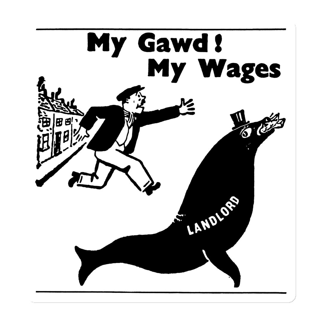 My Gawd My Wages - Vintage Socialist Political Cartoon Magnet - Etsy